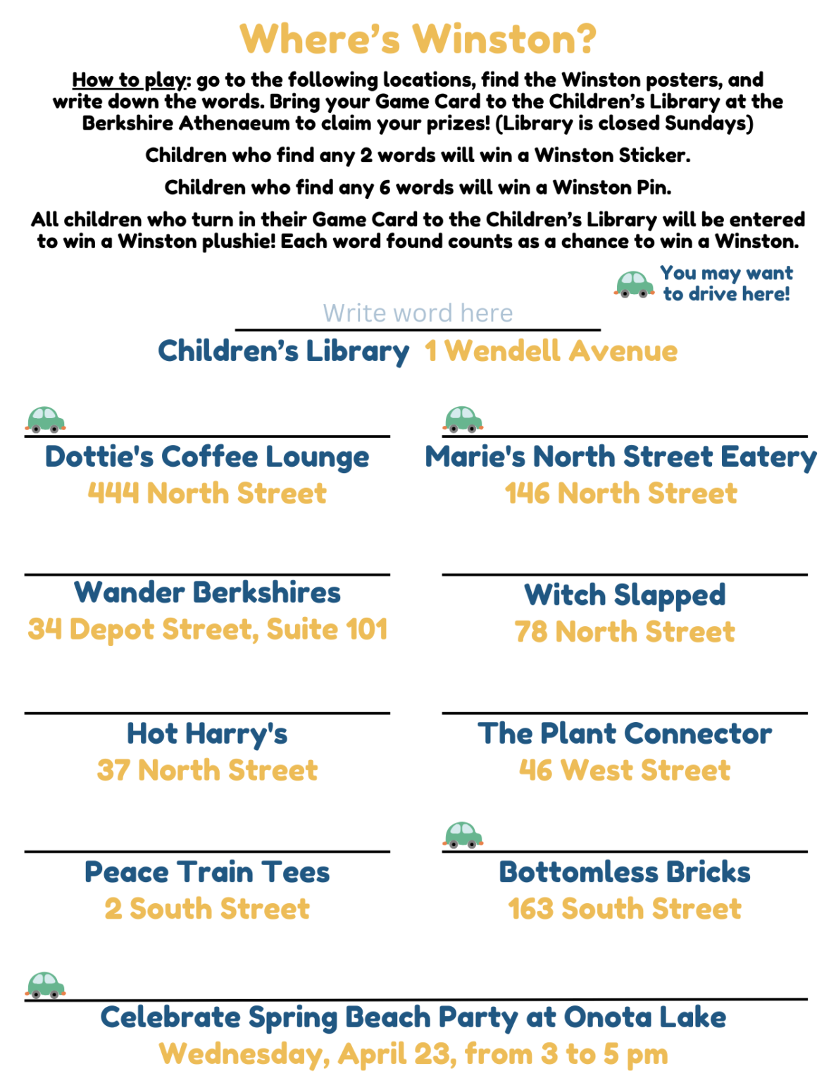 Where’s Winston? Celebrates Spring Edition - Downtown Pittsfield ...